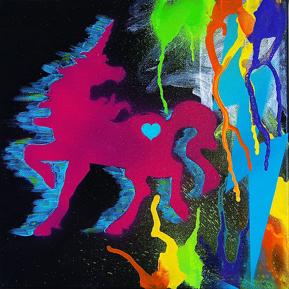 Zoomie Kids Unicorn Guts by Timmery Pop Art - Wrapped Canvas Painting Print | Wayfair